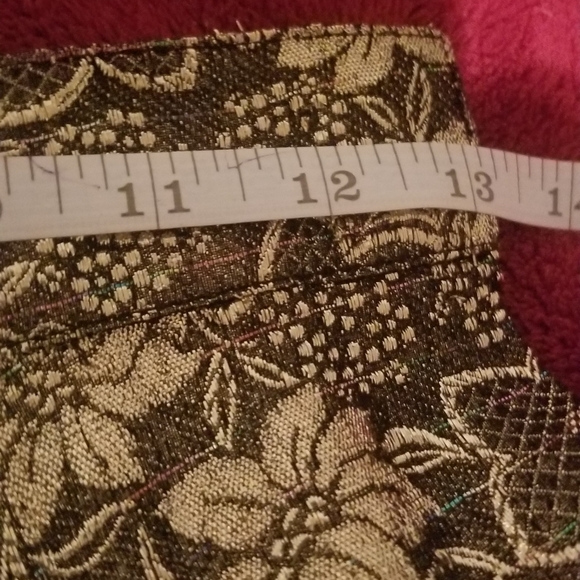 IB Diffusion | Skirts | Ib Diffusion Gold Floral Lame Midi Skirt | Poshmark